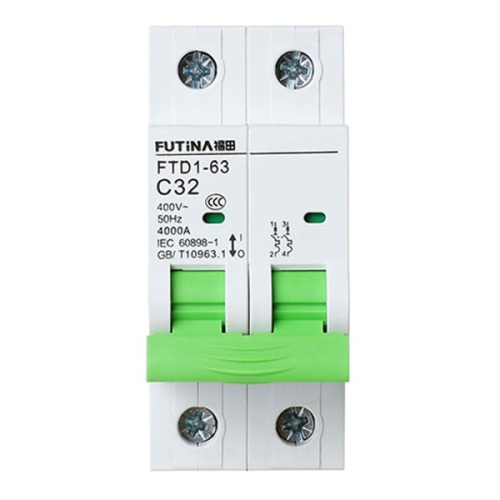Futina 2 Pole 32 Amp Mcb Circuit Breaker Ftd1, High Quality Futina 2 ...