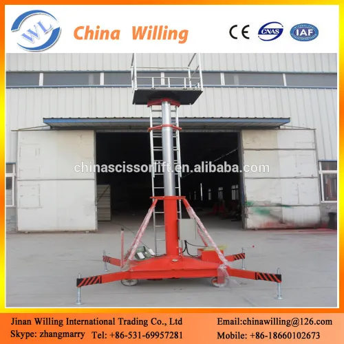 Single Column Cylinder One Person Lift Mobile Telescopic Working Lift ...