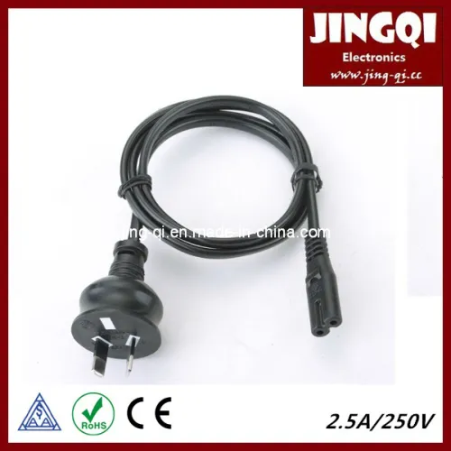 Australian 2 Pin Plug With Iec C7 Connector (saa Approval), High ...
