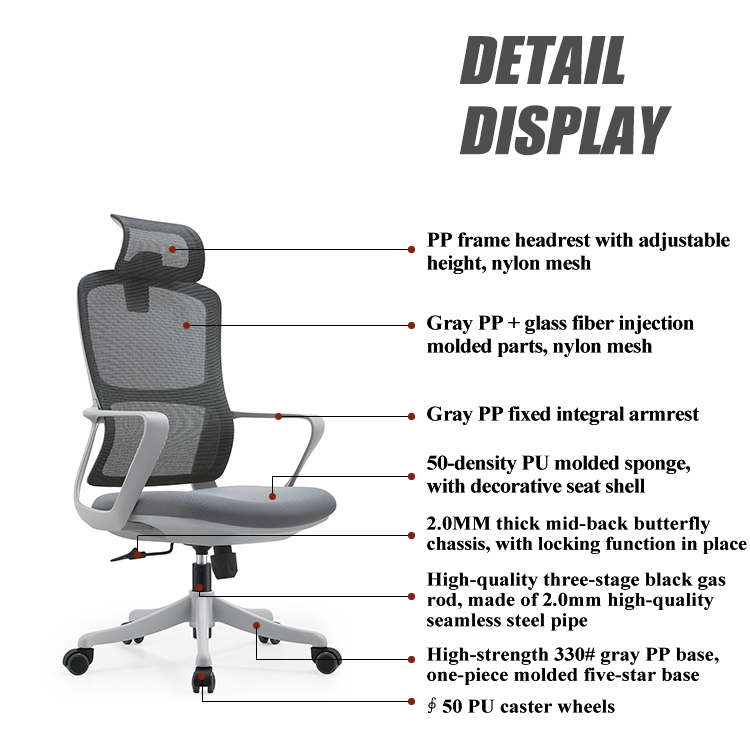 Modern Ergonomic Revolving Mesh Office Task Chair, High Quality Modern ...