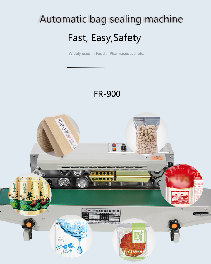 Fr-900 Horizontal Continuous Band Sealer Automatic Heat Sealing Machine ...
