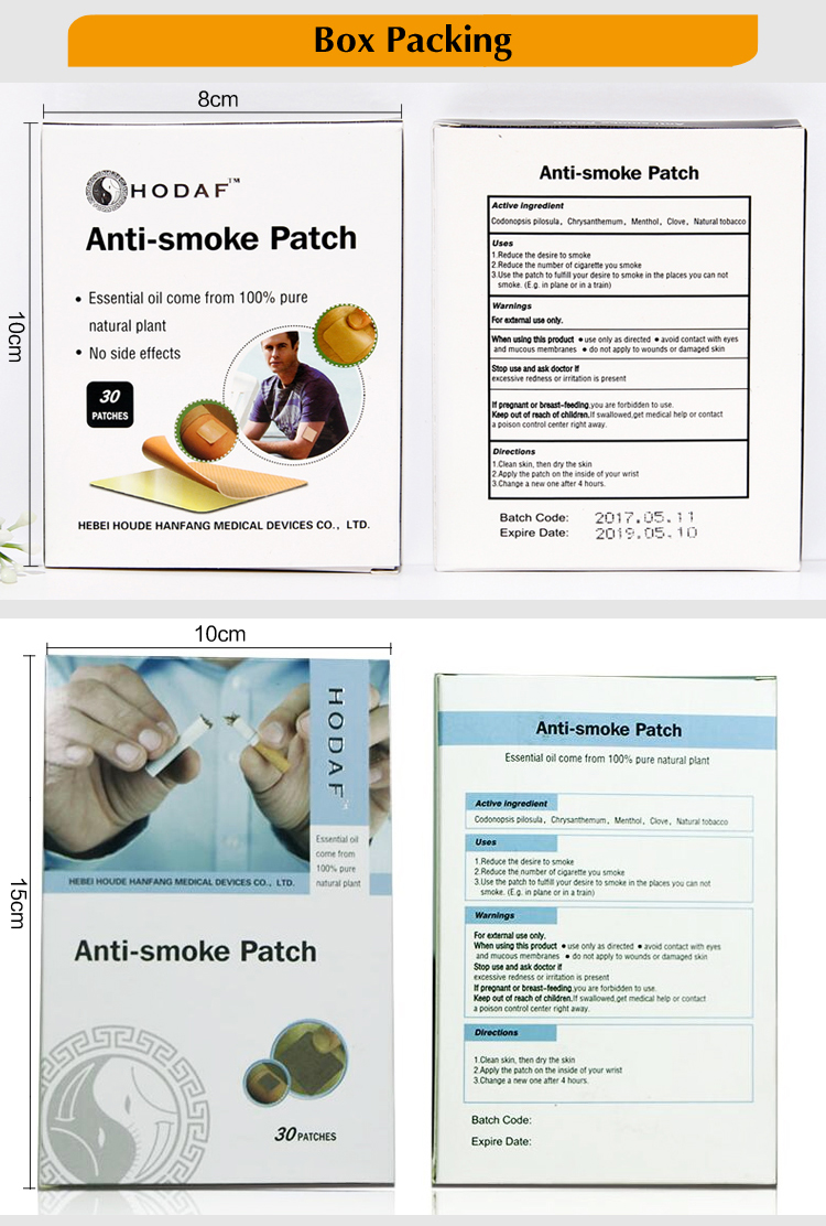 Anti-smoking Patches Made With 100% Natural Ingredients, High Quality ...