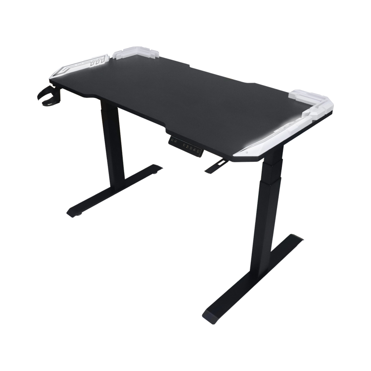Height Adjustable Gaming Desk With Led Light For E-sports And Pc, High ...