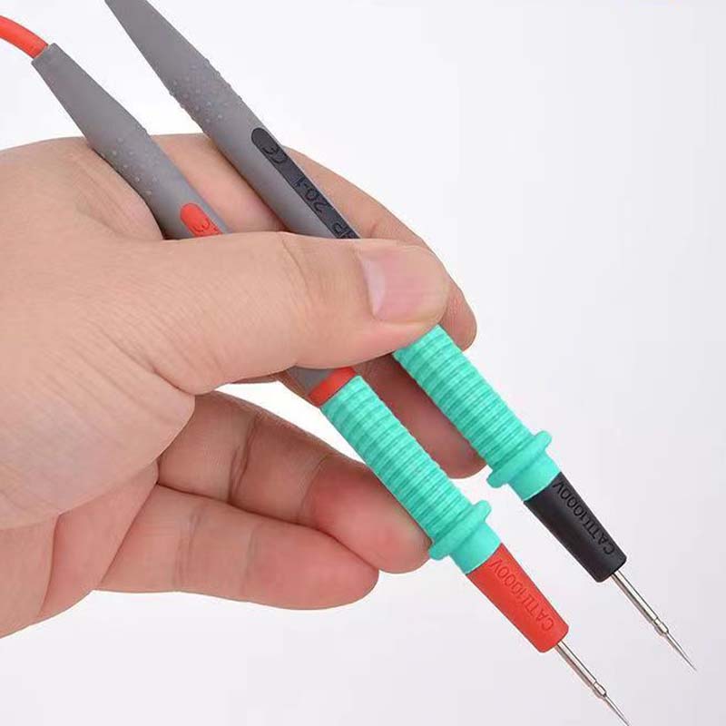 1 Pair 4mm Electrical 1000v 20a Multimeter Probe Test Leads With Needle ...