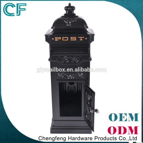 Garden Freestanding Cast Aluminium Mailbox Letter Box Post Box, High ...