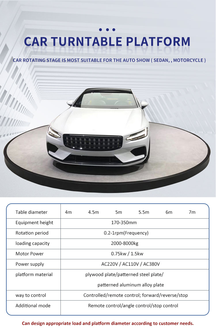 Auto Show Parking Stage: 360 Degree Car Turntable For Garage, High ...