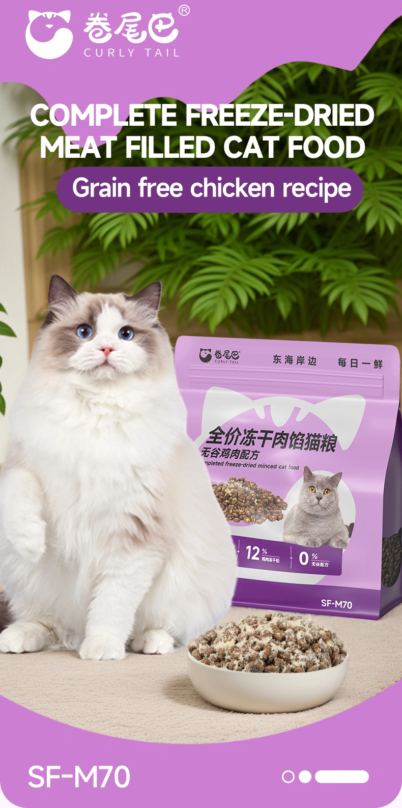 OEM ODM complete freeze-dried meat filled cat food China Manufacturers ...