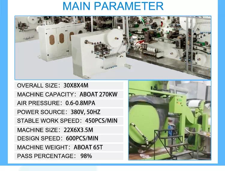 Second Hand Full Servo Automatic Adult And Baby Diaper Making Machine ...