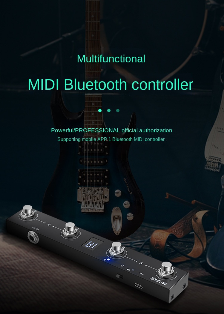 Wireless Rechargeable Midi Foot Controller With Bluetooth App Control ...