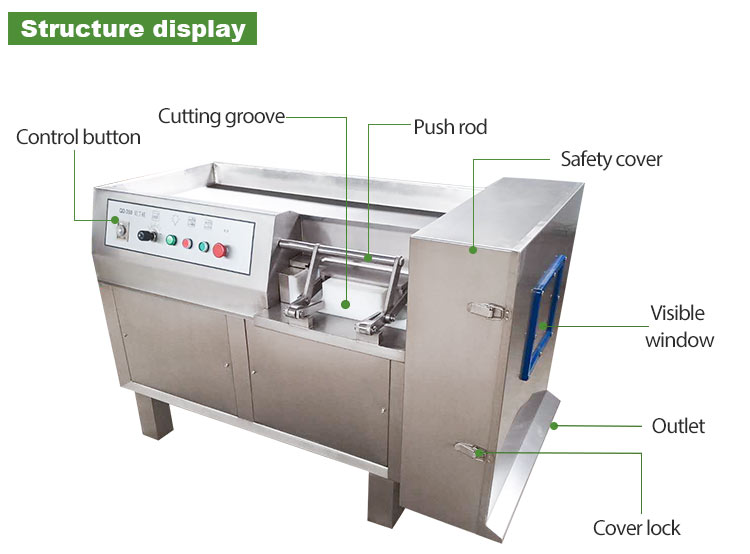 Qd-350 Frozen Ham And Cooked Meat Dicer - 500kg Capacity, High Quality ...