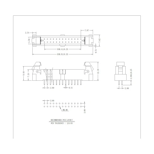 2.00mm Ejector Header 180° With Short Latch China Manufacturers ...