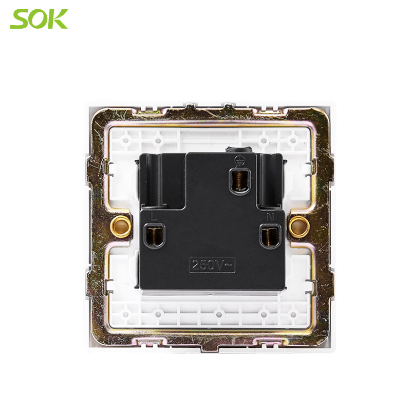 13a 250v 1gang Universal Socket Outlets White, High Quality 13a 250v ...