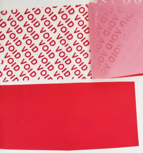 Red All Transfer Open Void Label Material, High Quality Red All ...