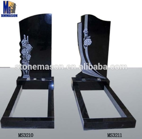 Black Granite Chinese Funeral Monument, High Quality Black Granite ...