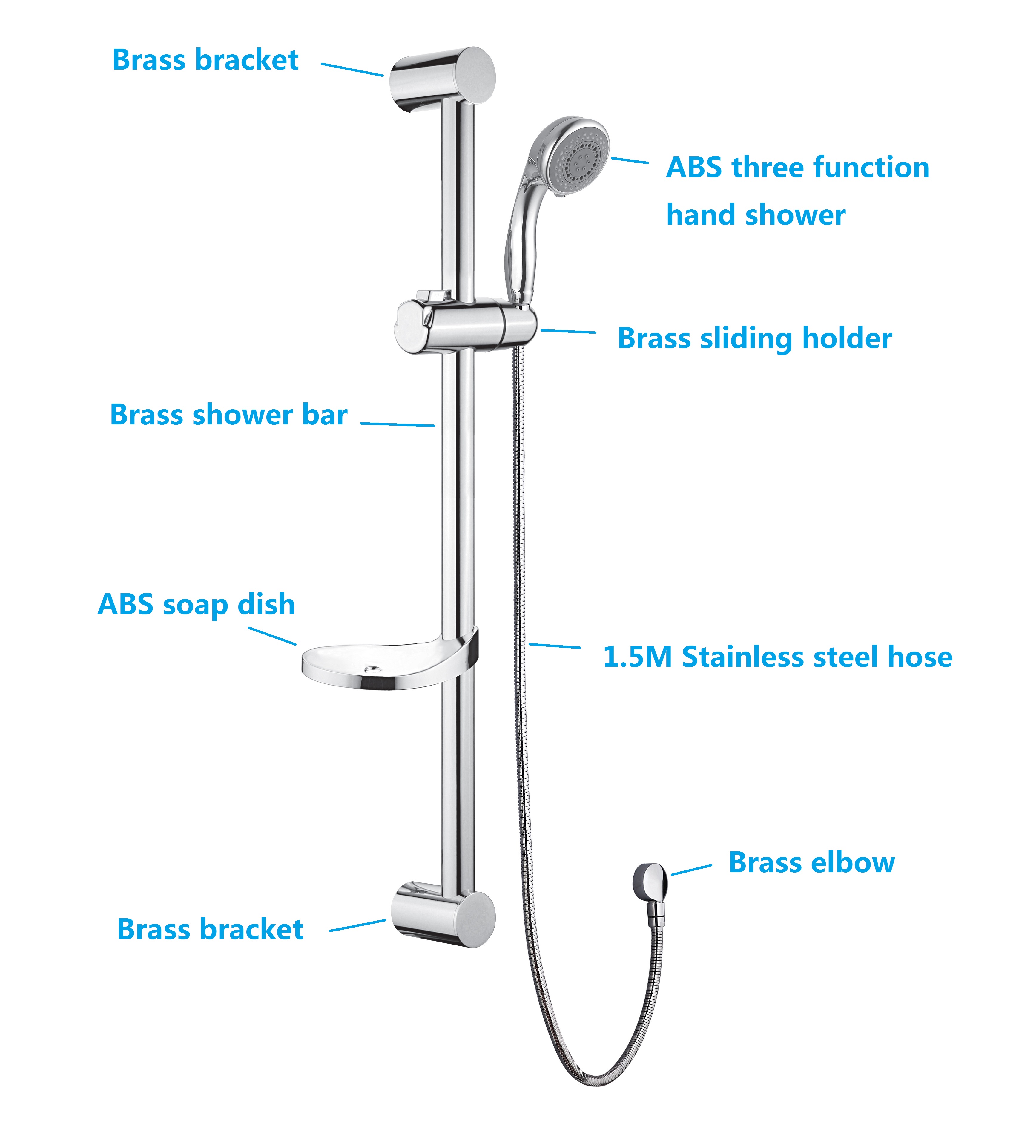 Wall Mounted Handheld Shower Kit With Hose, High Quality Wall Mounted ...