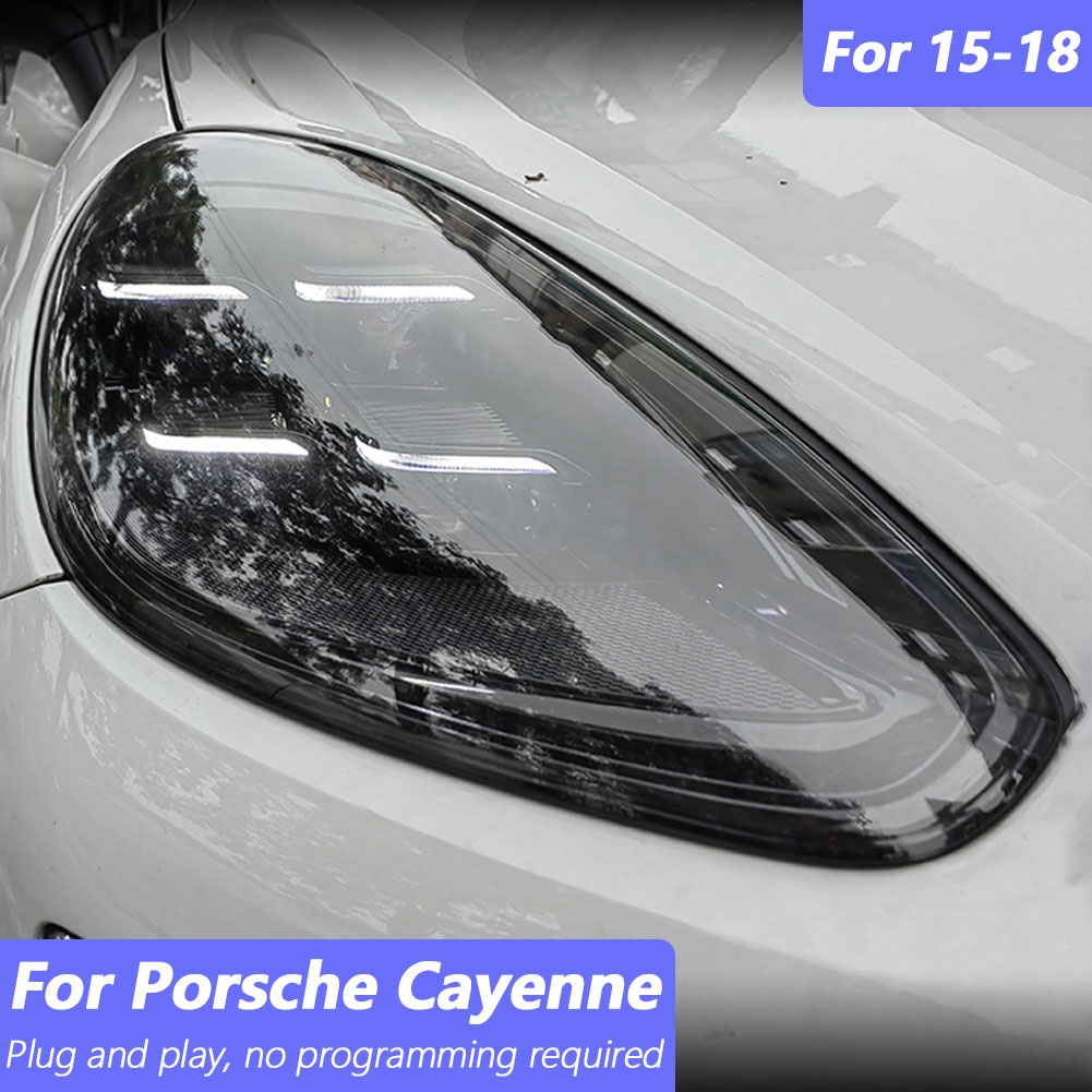 2024 Blackened Led Headlights Upgrade For 2011-2018 Porsche Cayenne 958 ...