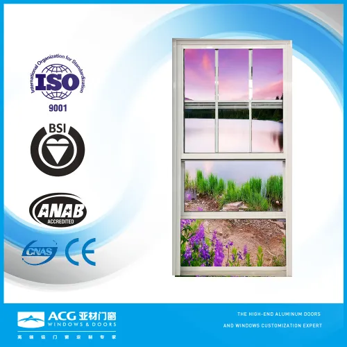 Contemporary Thermal Break Aluminium Double Sliding Windows High