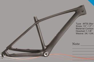 26er Carbon Mountain Bike Frame With Internal Cable Routing, High ...
