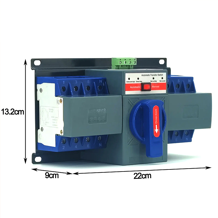 Ats Switch 2 Pole 16a-63a Single Phase Dual Power Source Automatic ...