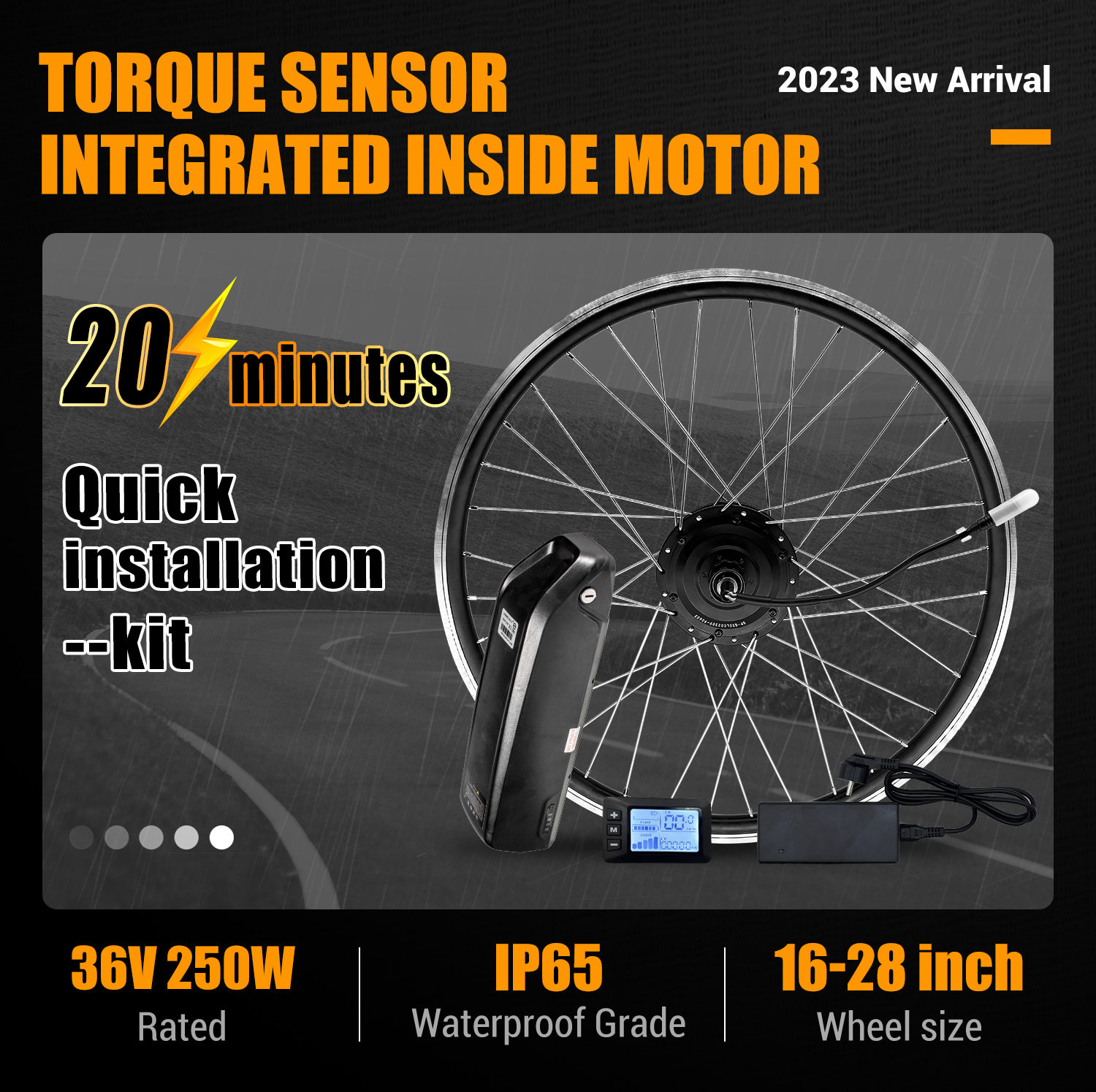 Greenpedal Torque Sensor Integrated Ebike Kit - 250w/350w Electric ...