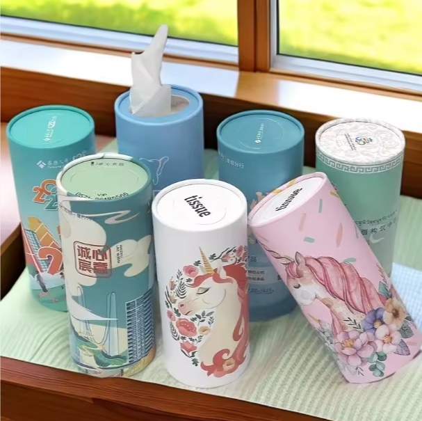 Custom Printed Car Portable Cylinder Tissue Box, High Quality Custom ...