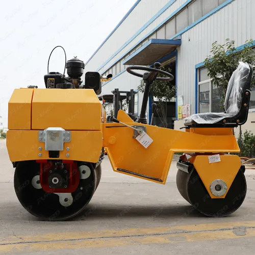 Mini Vibratory Road Roller Fyl-855 Imported Motor Double Drum Full ...