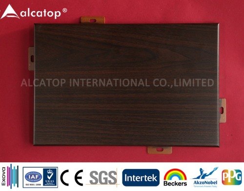 Building Cladding Wood Texture Aluminum Solid Panels, High Quality Building Cladding Wood ...