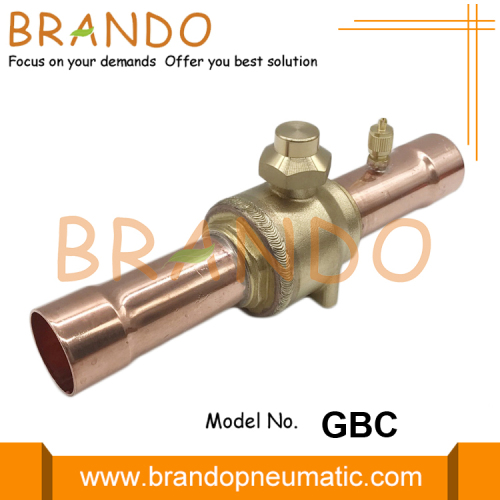 Danfoss Type Refrigeration Ball Valve With Access Port, High Quality ...