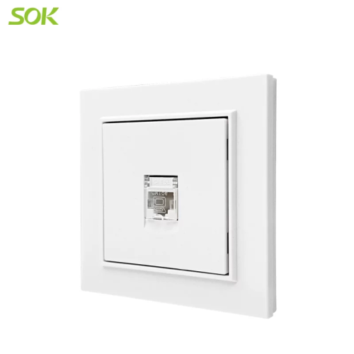 เต้ารับ Tel Socket คุณภาพสูง Cat3 พร้อมที่แขวน คุณภาพสูง เต้ารับ Tel ...