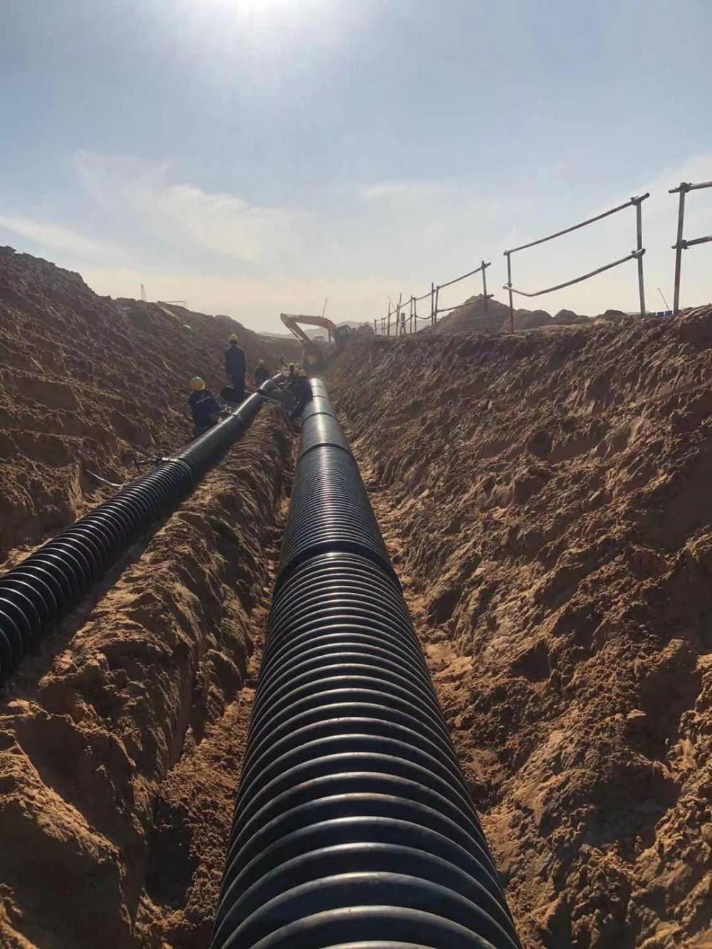 큰 직경의 골판지 배수 캐럿 파이프, Bossgoo.com의 고품질 큰 직경의 골판지 배수 캐럿 파이프