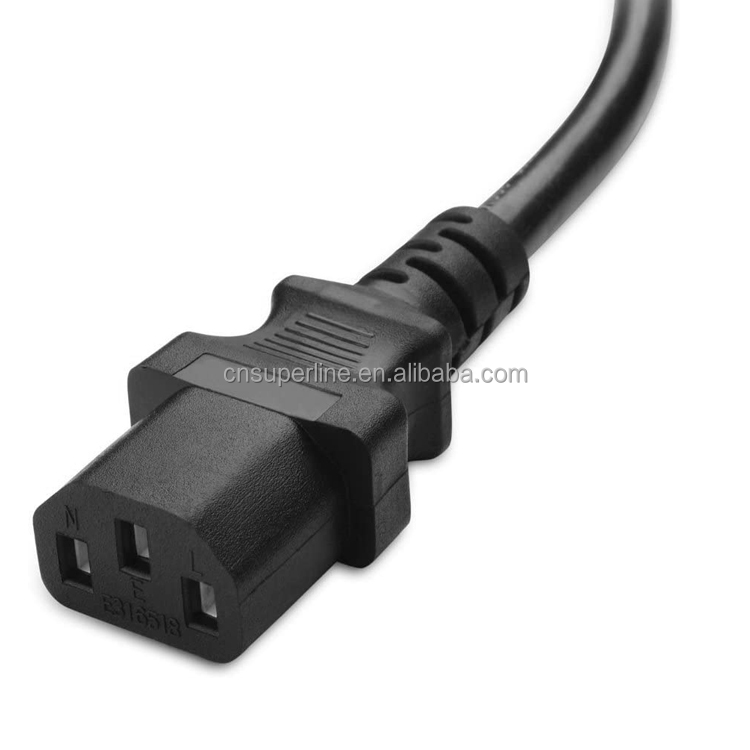 3-prong Socket Female Iec C13 Power Cord With Roj Tinned Stripped ...