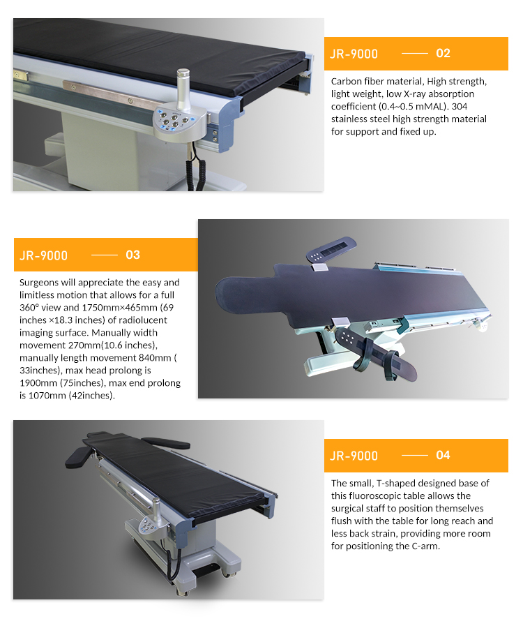 Electric Universal Surgery Operating Table With Carbon Fiber ...