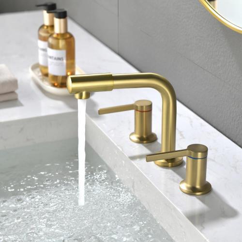 Shamanda Brushed Golden Rotating Faucet, High Quality Shamanda Brushed ...