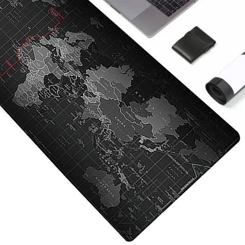 World Map Mouse Pad Natuurlijke Rubber Muismat Waterdichte Game Desk ...