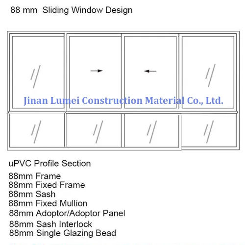 Upvc Sliding Sash Windows Profiles Liner, High Quality Upvc Sliding ...