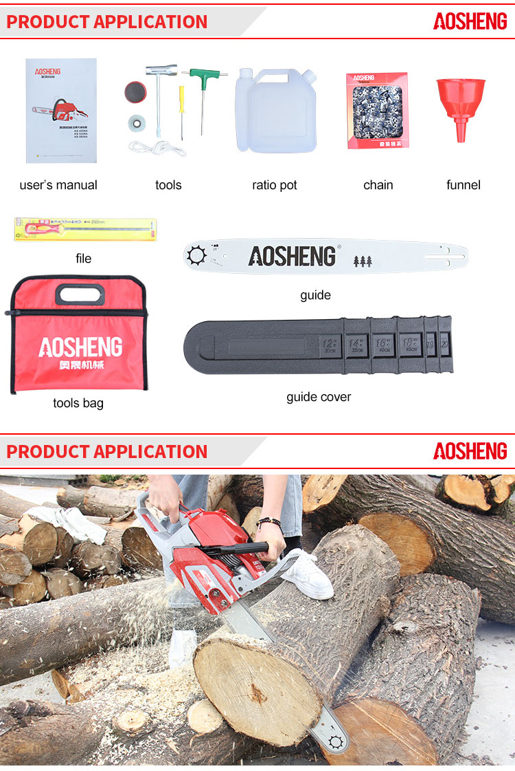 Aosheng Low Noise Chainsaw: Wood Cutting Garden Tool With Adapter, High ...