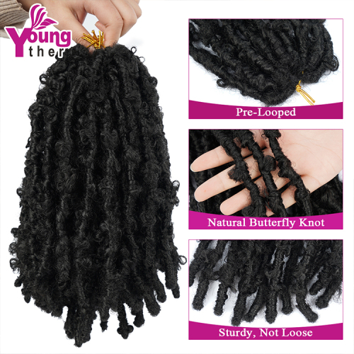12inch Synthetic Butterfly Locs Braiding Hair Distressed Water Wave ...