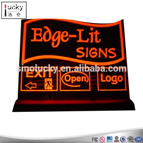 Tabletop Led Acrylic Edge-lit Mall Logo Signs, High Quality Tabletop ...