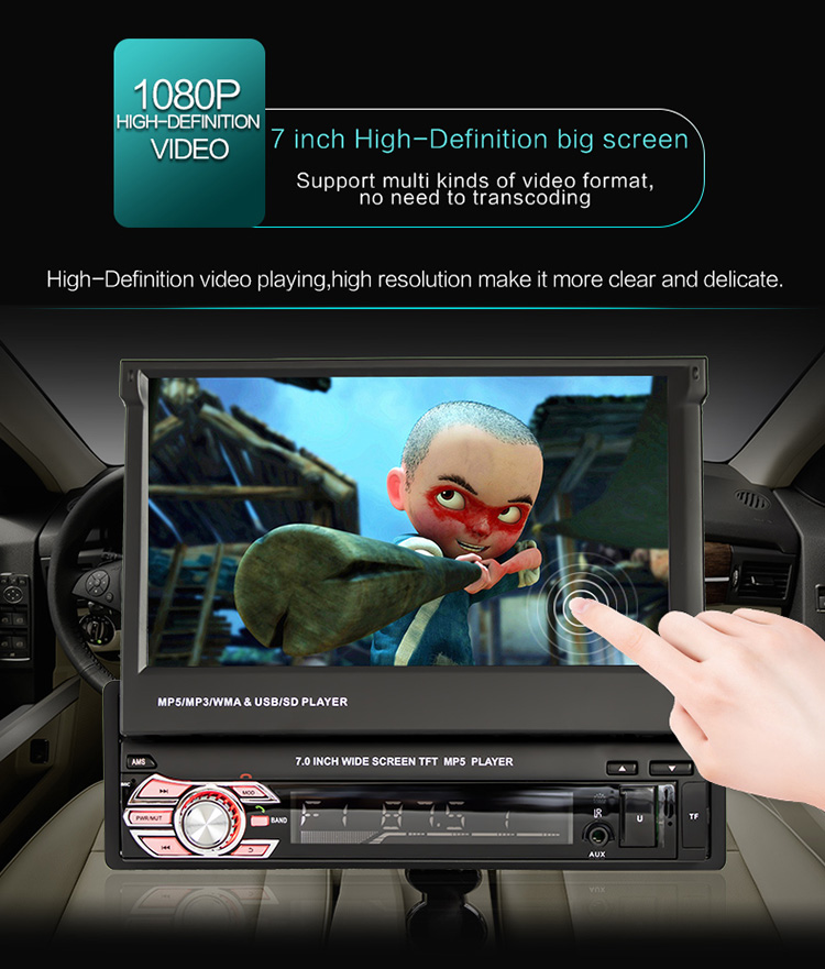 Car Mp5 Video Player Retractable 7 Inch Android, High Quality Car Mp5 ...