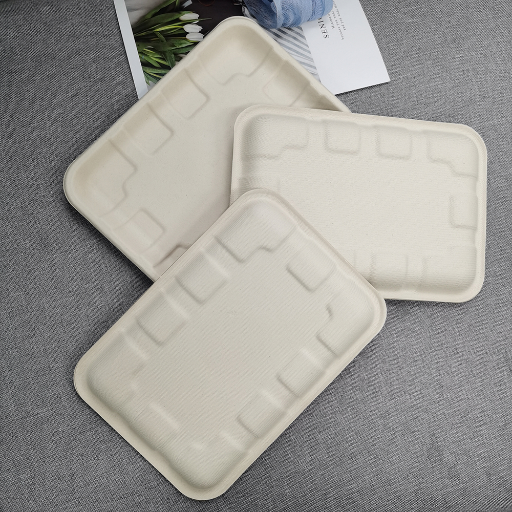 Eco Friendly Compostable Unbleached Bagasse Food/meal Tray, High ...
