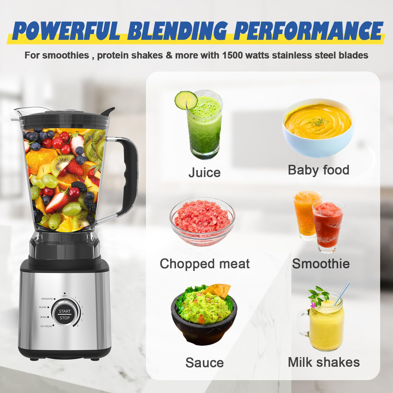 Gtdb20-a3 Mechanical Control Blender For Ice, 1400w, Cb Emc Certified ...