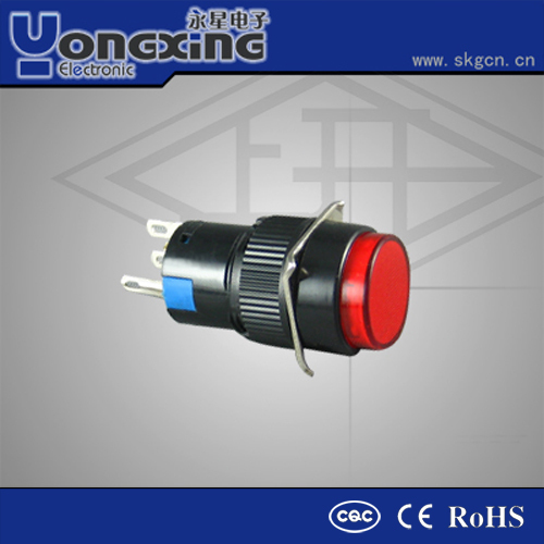 16mm Ip40 Round Single Pole Led Pushbutton Switch, High Quality 16mm Ip40 Round Single Pole Led ...