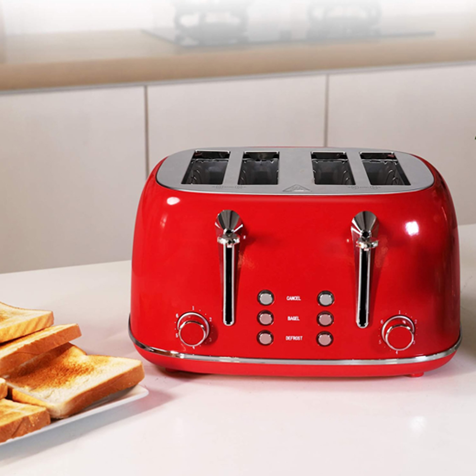 4-slice Retro Electric Toaster With Dust Cover, High Quality 4-slice ...