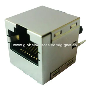 Rj45 1x1 Vertical Through-hole 100base-t Connector Without Led With ...