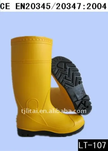 Yellow Safety Rain Boots With Steel Toe And Midsole, High Quality ...