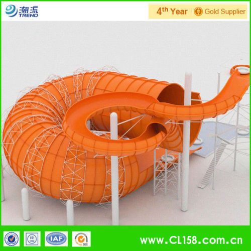 Water Attractions Tornado Slide, Fiberglass Water Slides 18m Height ...