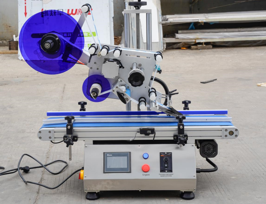 S0-50 Labels/min Bench Top Semi-automatic Labeling Machine For Round ...