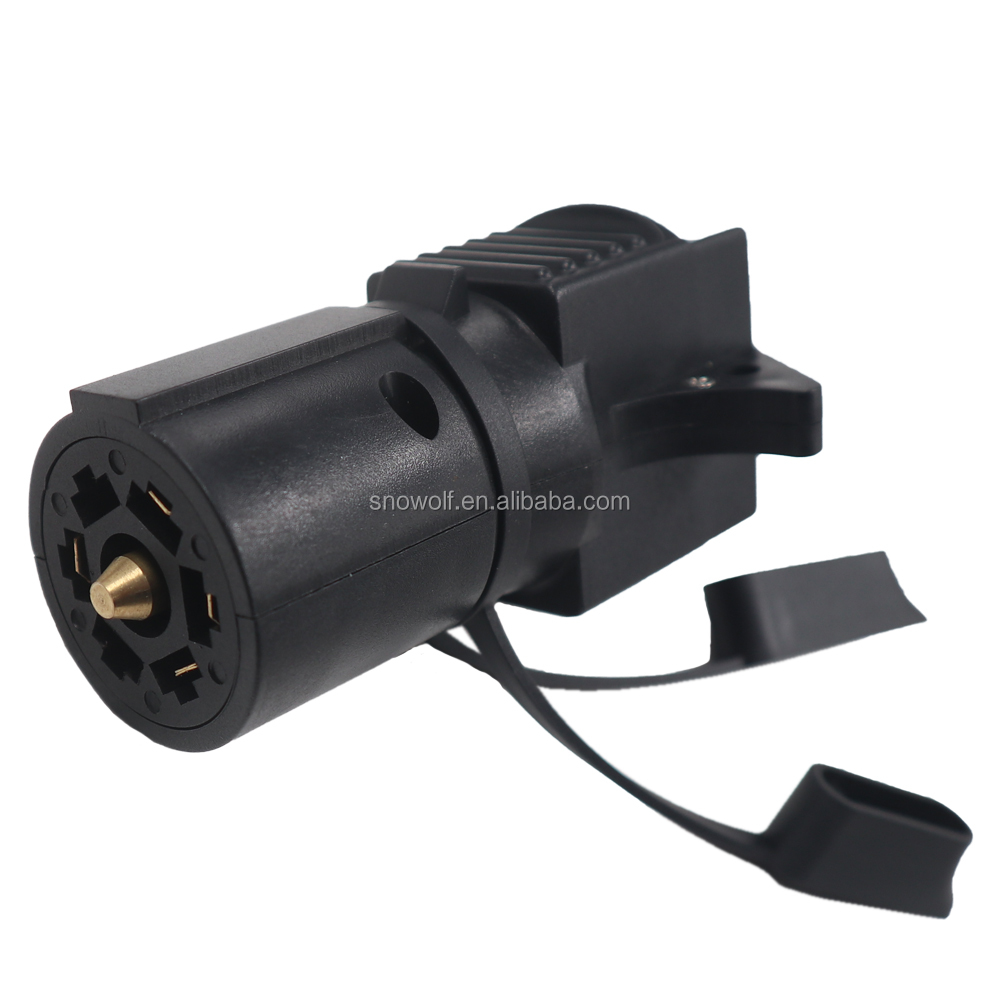 7-pin Round To 4-pin/5-pin Flat Blade Trailer/rv Boat Adapter Plug ...