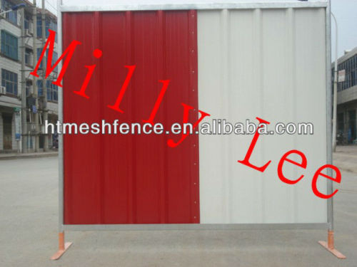 Galvanised Channel Hoarding Combines Steelwall Colorbond Panel Fence ...