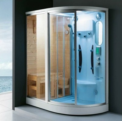Acrylic Base Custom Steam Shower With A Small Sauna Room, High Quality ...